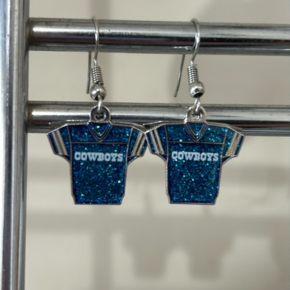 Source Unknown | Jewelry | Sparking Cowboys Jersey Earrings | Poshmark